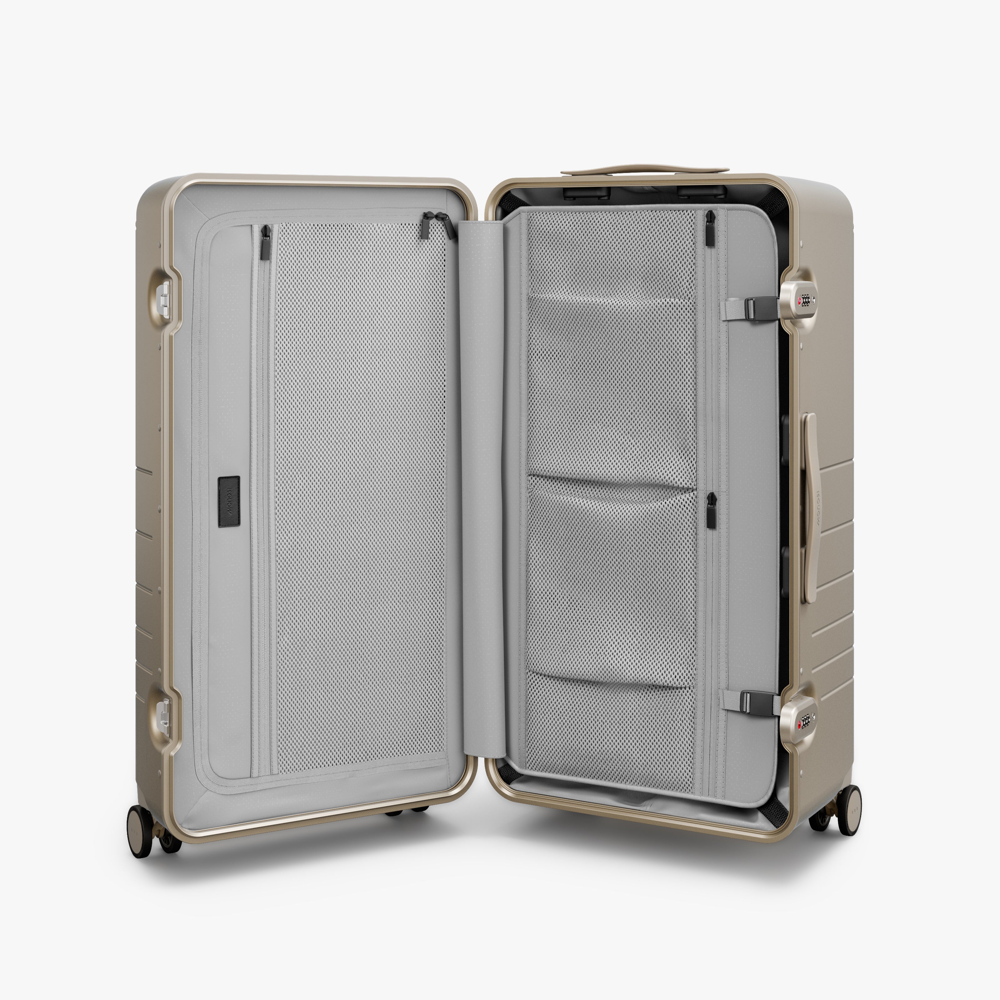 Hybrid Trunk Check-In Luggage | Monos UK Aluminum Suitcases
